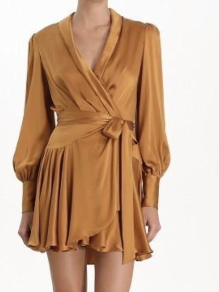 Zimmerman Silk Wrap Mini Dress Size 8 | The Volte